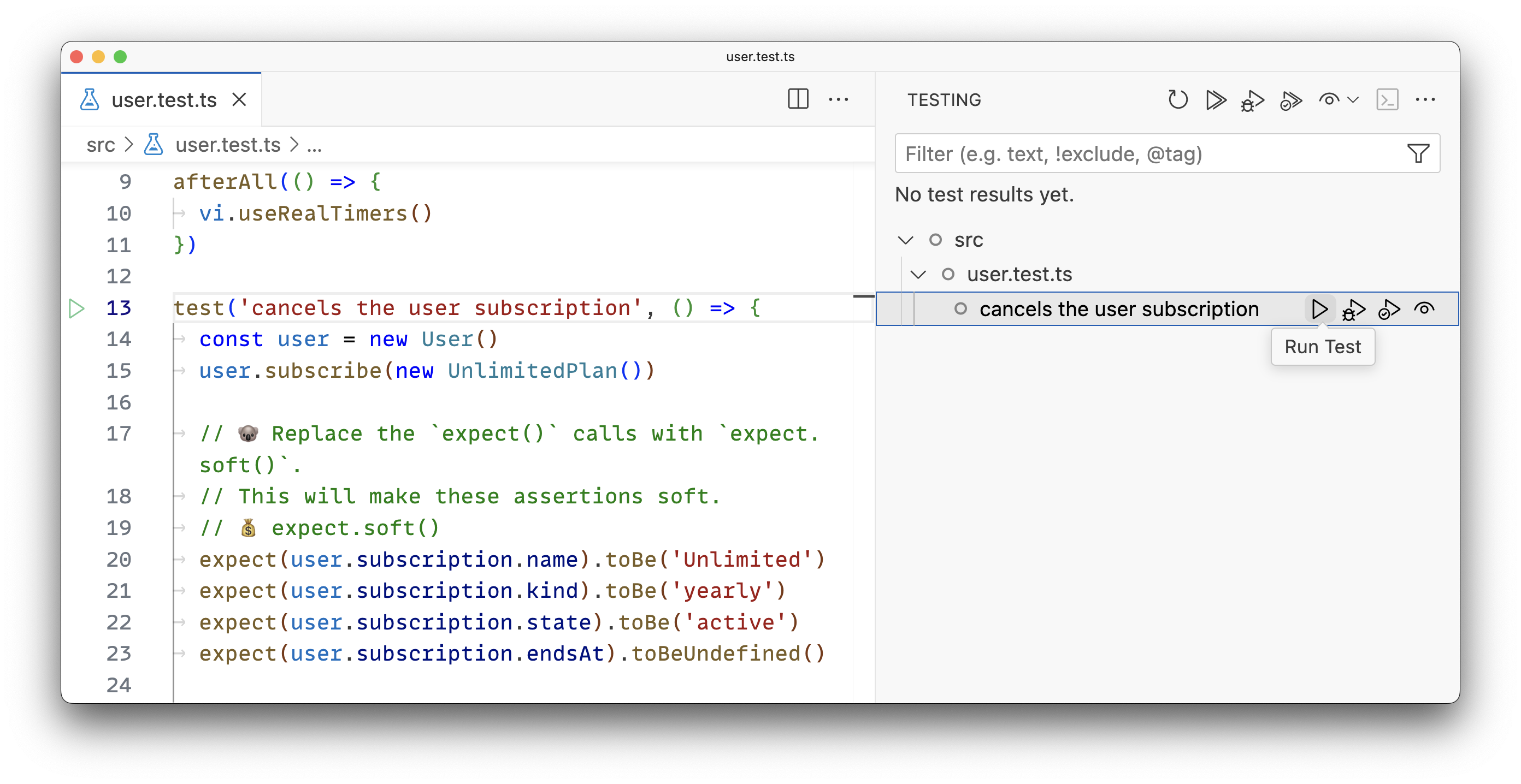 🏁 | 01. Visual Studio Code extension | 01. Setup | Advanced Vitest Patterns